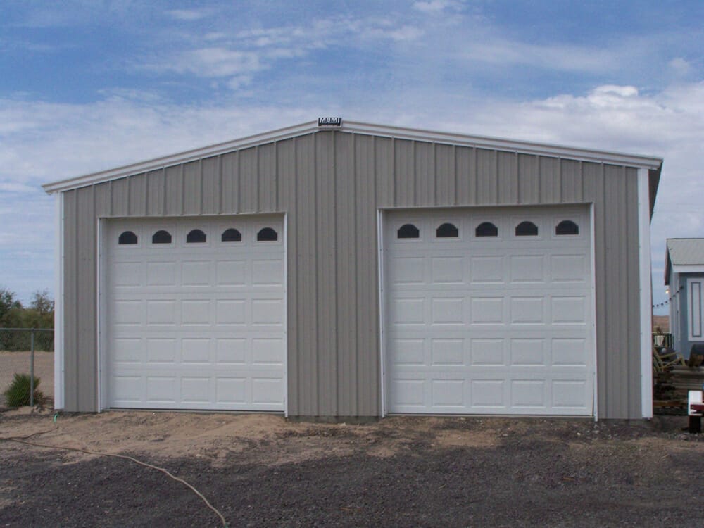 Steel Two-Car Garage in Alpine, CA - MBMI Metal Buildings