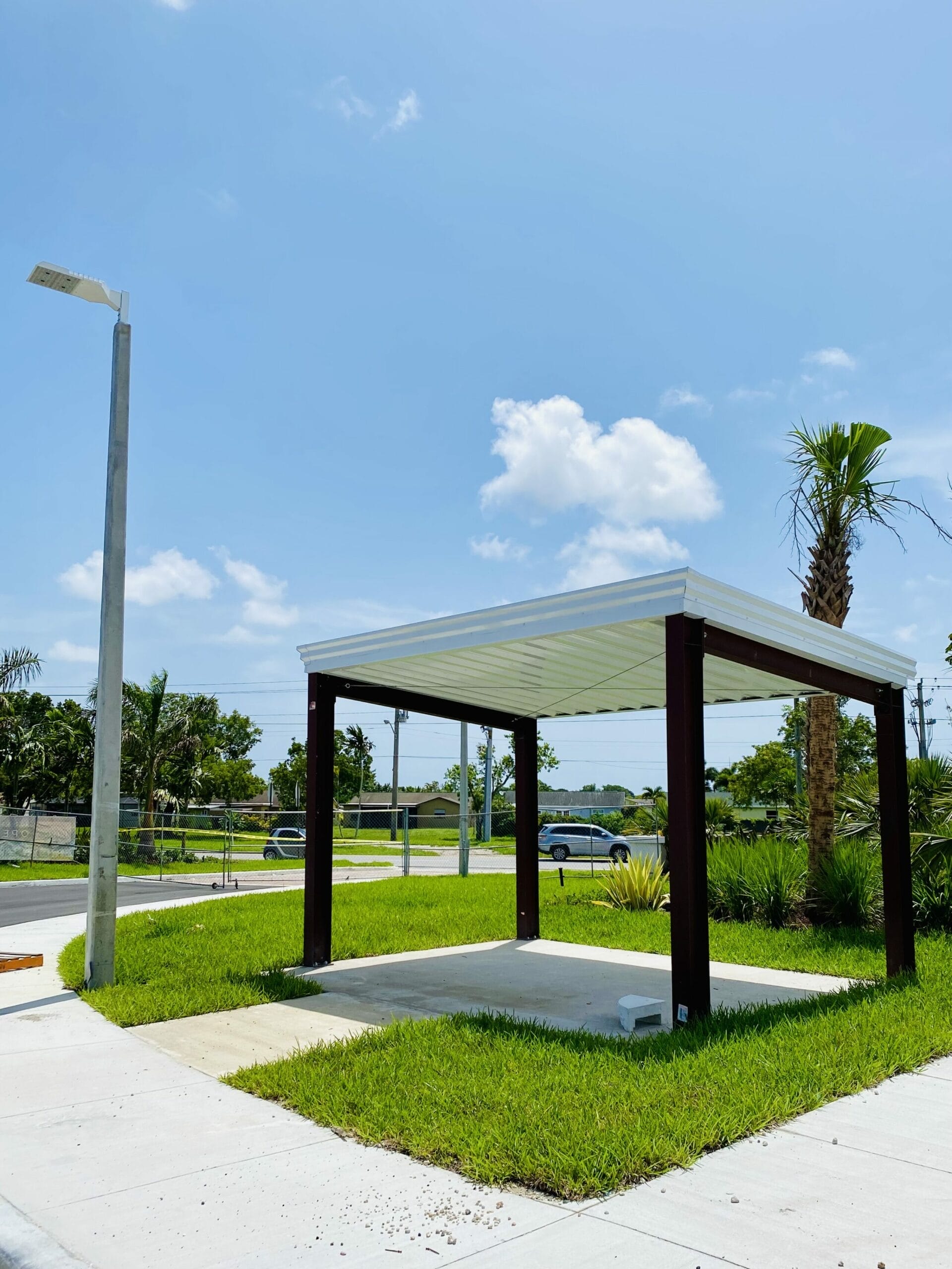 Small Metal Bus Shelter in Boca Raton, FL - MBMI Metal Buildings