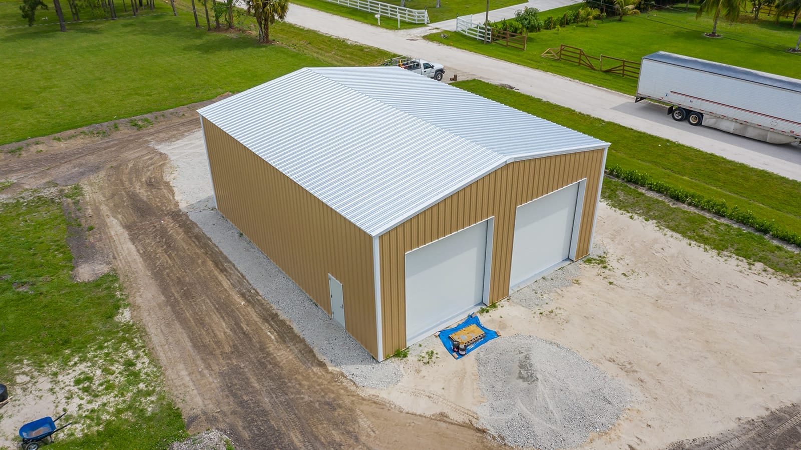 40 x 50 Metal Home Shop in West Palm Beach, FL - MBMI Metal Buildings