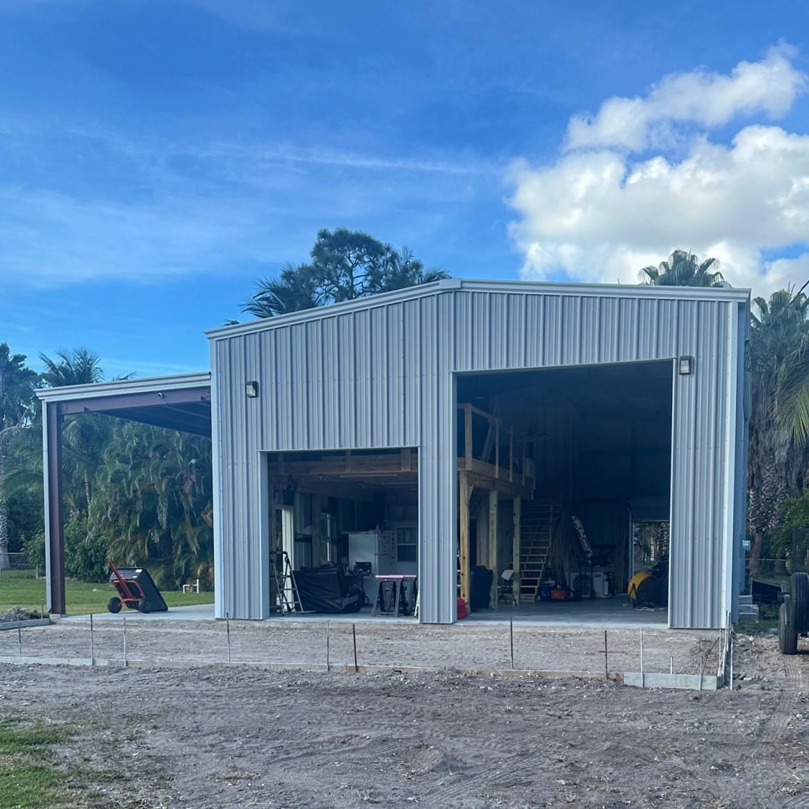 Steel Storage Building in West Palm Beach, FL - MBMI Metal Buildings