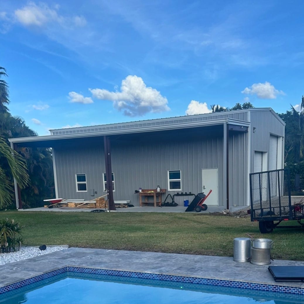 Steel Storage Building in West Palm Beach, FL - MBMI Metal Buildings